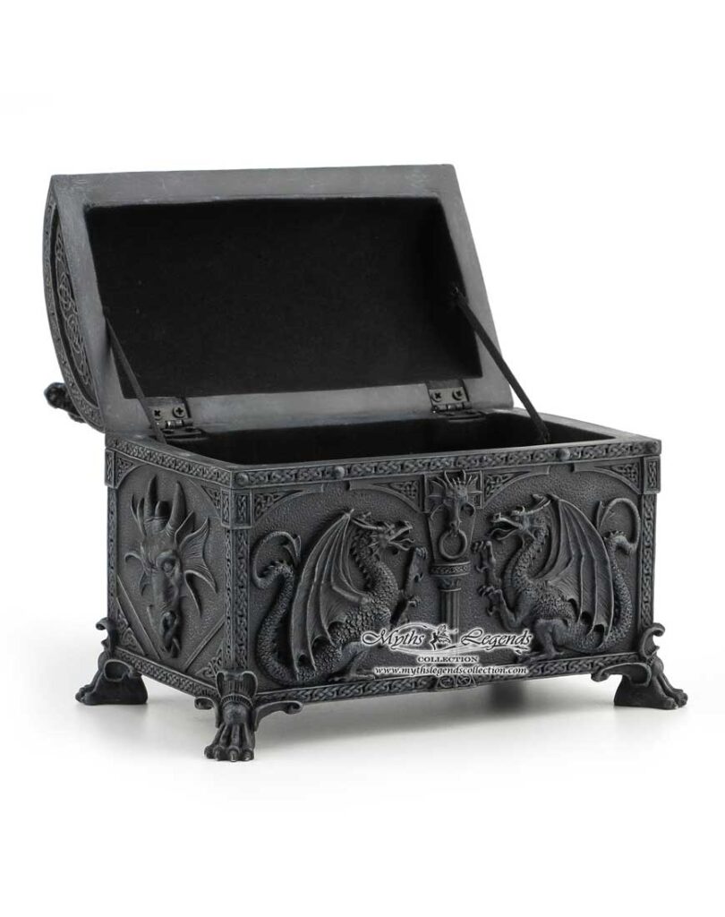 Dragon Treasure Chest (Stone Finish, Jewellery Box) – Myths & Legends ...